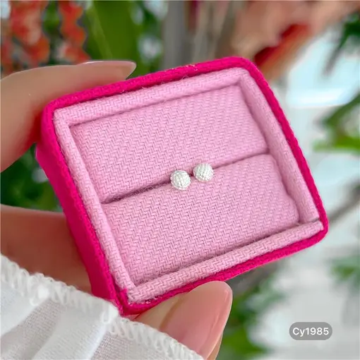 Cy1985 - Brinco Bola Texturizada 4Mm